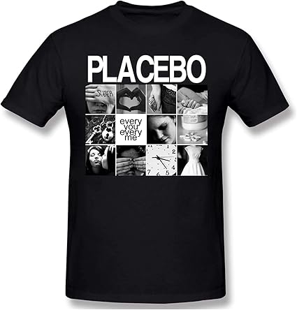 Placebo Band Man's Basic Double-Sided Printing Short Sleeve T-Shirt ...
