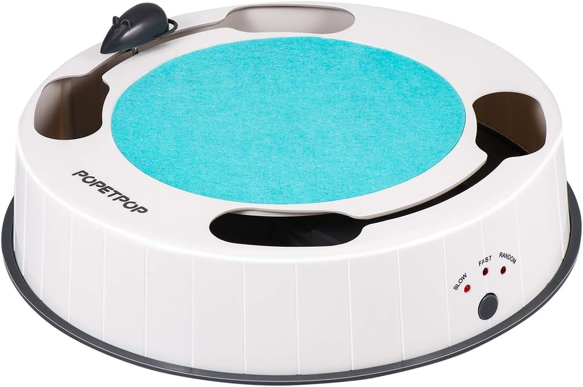 POPETPOP Interactive Cat Toy with Electronic Rotating Mouse and ...