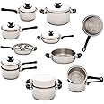 Amazon.com: 17pc Stainless Steel Waterless Cookware Set: Lifetime ...