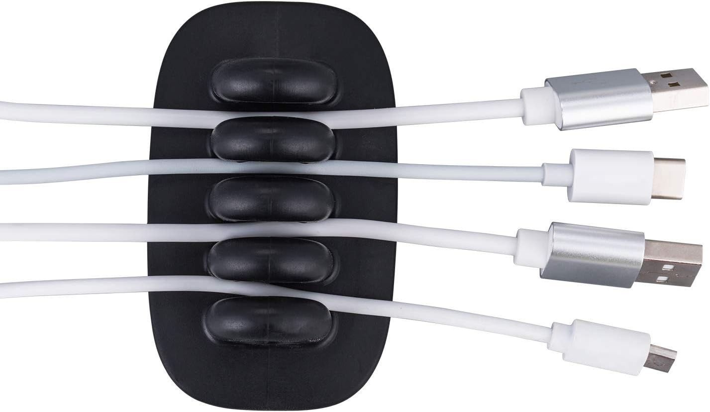 Weighted Cable Clips Management Cord Holder Organizer for Desk(Black ...