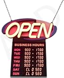 Newon Led Open Sign with Programmable Business Hours and Flashing ...