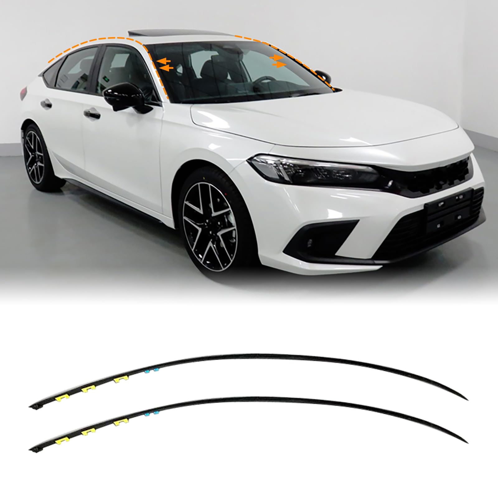 SAOKNCE Drip Side Molding Compatible with 2006-2011 Honda Civic Left ...