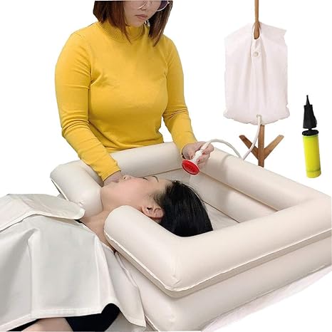 Inflatable Bed Hair Washing Basin - Portable Shampoo Basin Bathing Bed ...