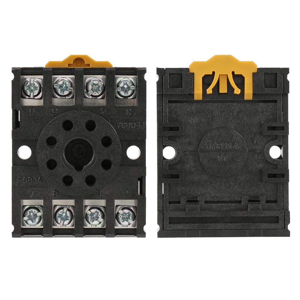 PF083A Plastic 8 Pins Power Relay Base Socket Black Power Relay Base ...