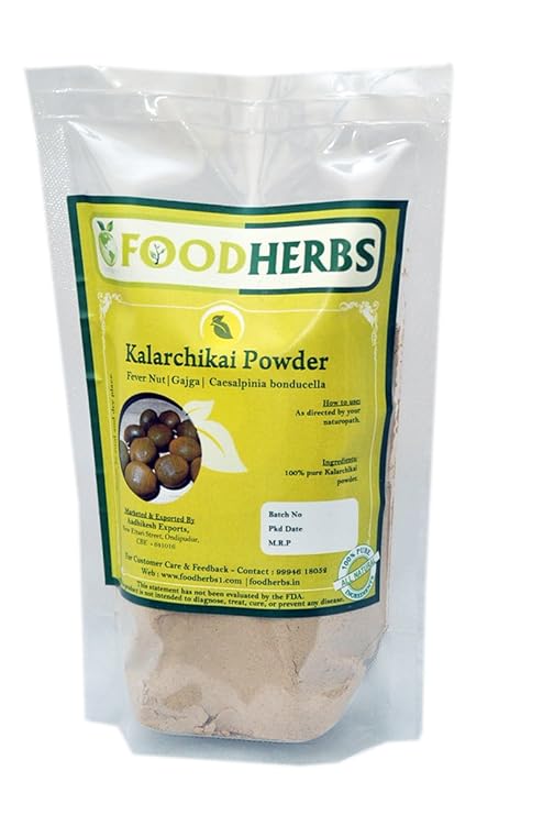 Foodherbs Gajga/Fever Nut/Kalarchikai/Caesalpinia Bonducella Powder ...