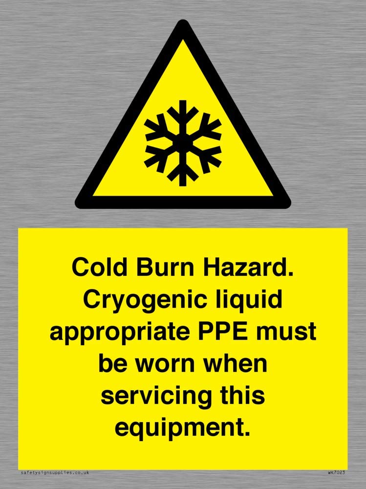 Cold Burn Hazard. Cryogenic liquid appropriate PPE must be worn when ...