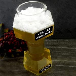 Amazon.com | Barbell Beer Glass - 24 Ounce: Beer Glasses