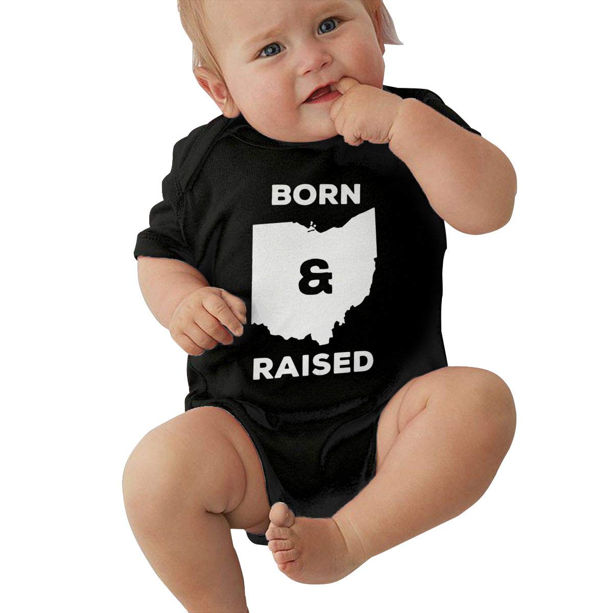 Baby Ohio Born and Raised State Toddler Baby Girl Boy Romper Jumpsuit ...