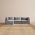 Amazon.com: Anabei Modular Washable 3-Seater Sectional in Ash | Deluxe+ Seat | Cloud Pillow ...