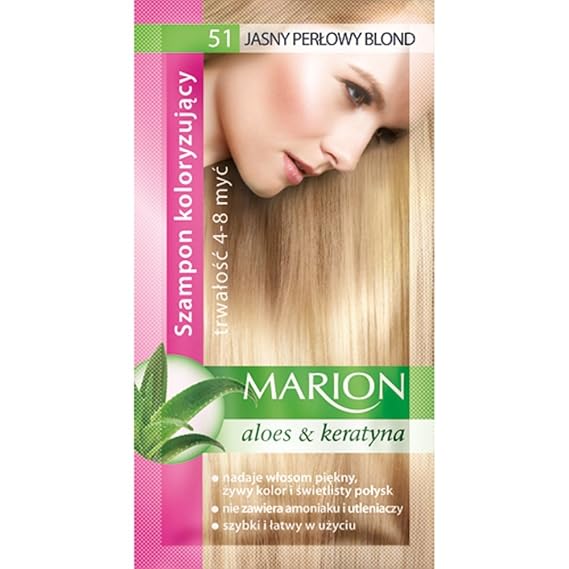 Marion Hair Color Shampoo in Sachet Lasting 4-8 Washes - 51 - Light ...
