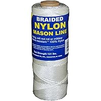 T.W Evans Cordage 12-500 Number-1 Braided Nylon Mason Line, White, 500 ...