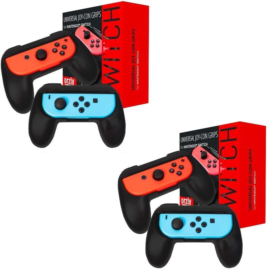 Switch Controller Grips (Party Pack of Four Orzly Grip Attachments ...
