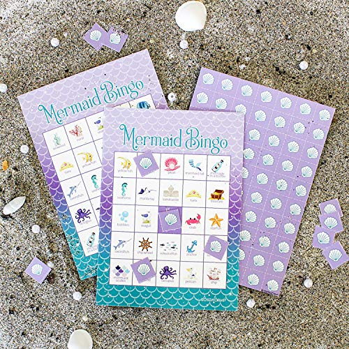 Mermaid Bingo Party Game for Kids - 24 Players | Pricepulse