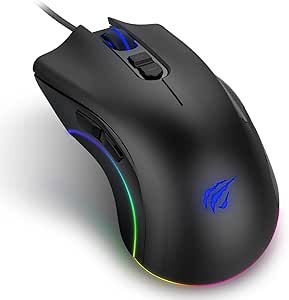 Amazon.com: HAVIT Programmable Gaming Mouse 4000DPI 7 Buttons RGB ...