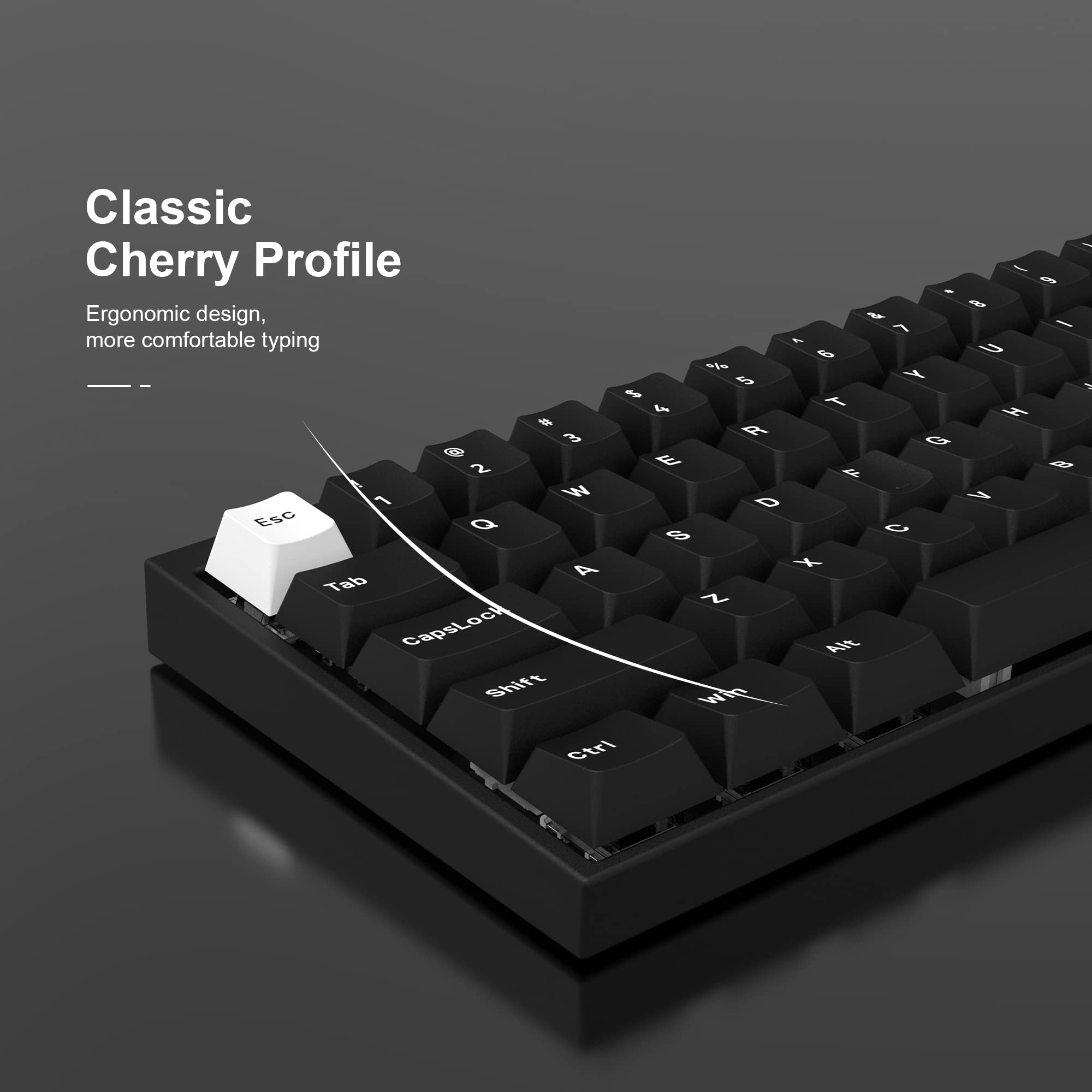 Mua XVX WOB Keycaps 168 Keys, Double Shot PBT Custom Keycap Set, Minimalist Style White on Black ...