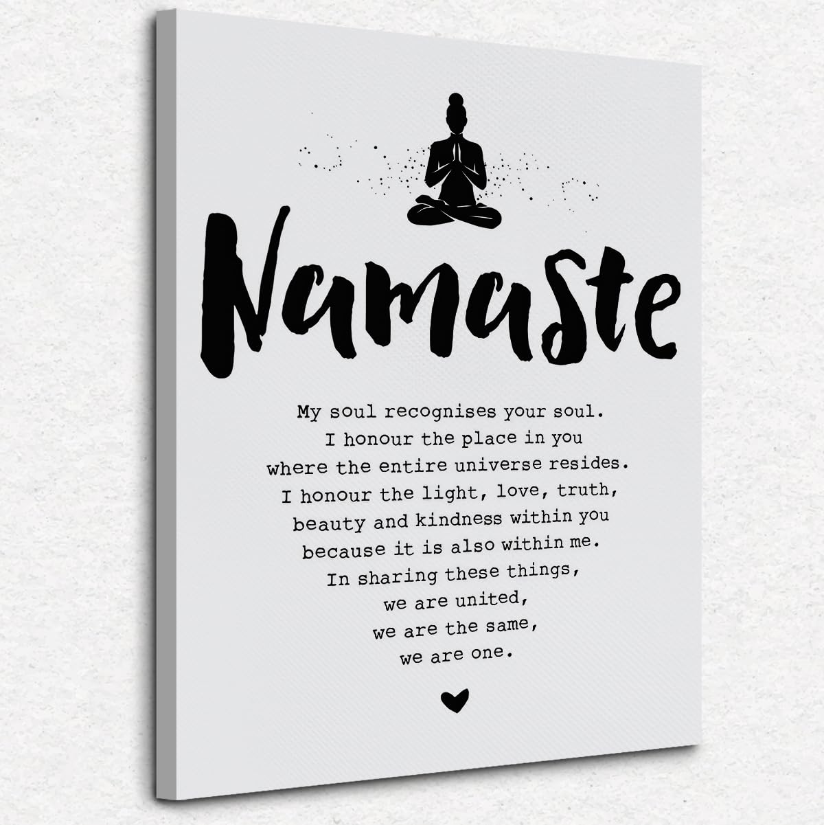 Nogrit Yoga Quote Namaste Meaning Mindfulness Zen Canvas Wall Art 11×14 ...