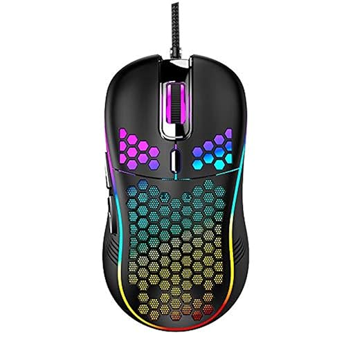 Honeycomb Wired Gaming Mouse with RGB On/Off Switch, 7200 Adjustable ...