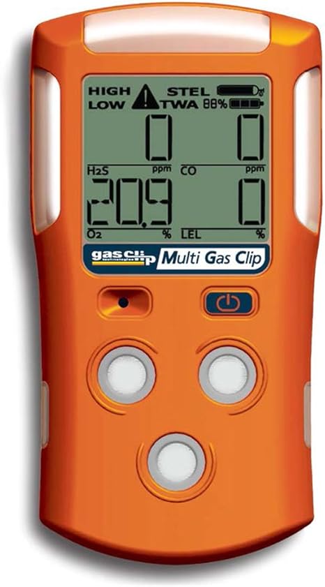 Multi Gas Clip (MGC) Portable 4 Gas Detector with Infared Sensor for 2 ...