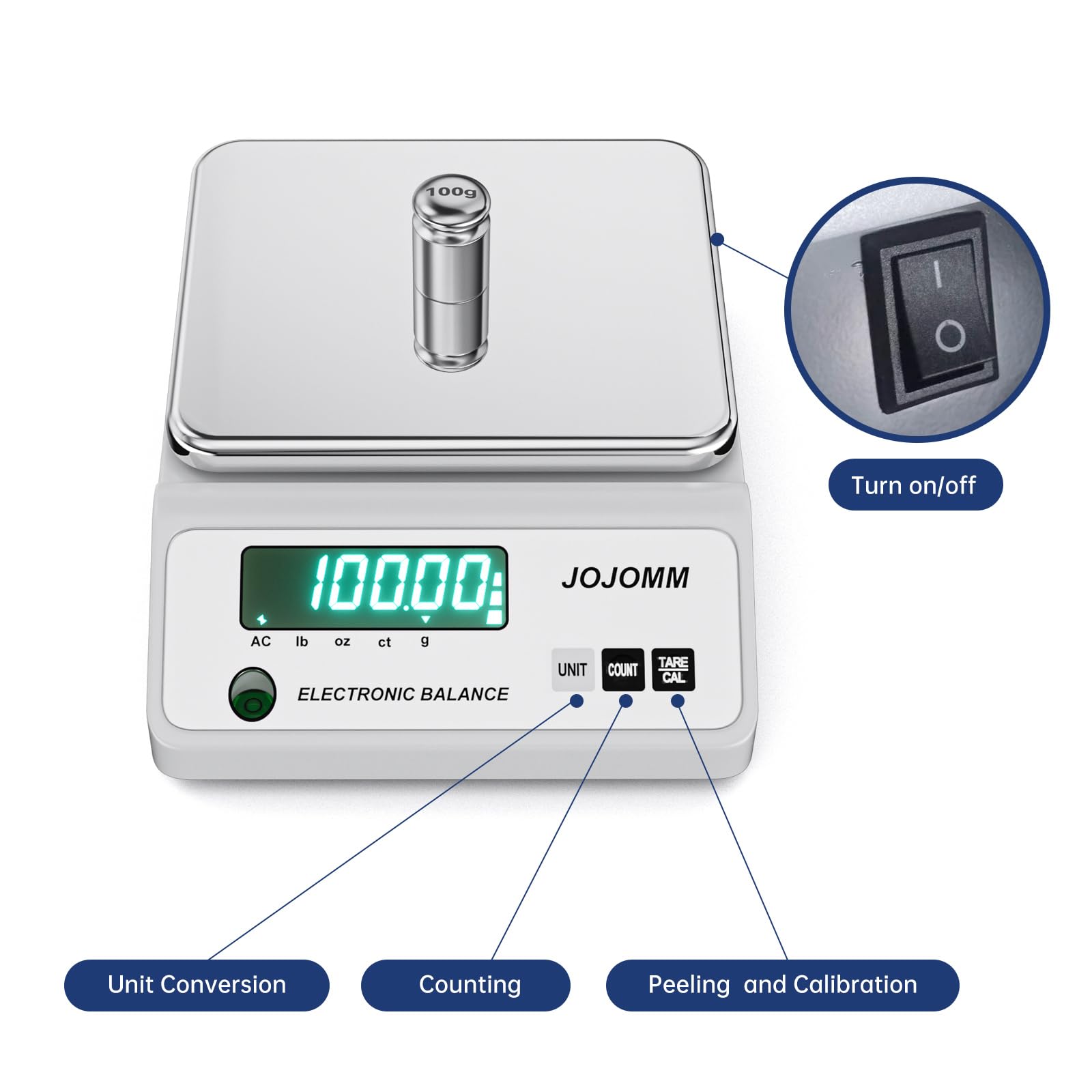Mua JOJOMM Lab Scale 5000g x 0.01g High Precision Electronic Balance,0 ...