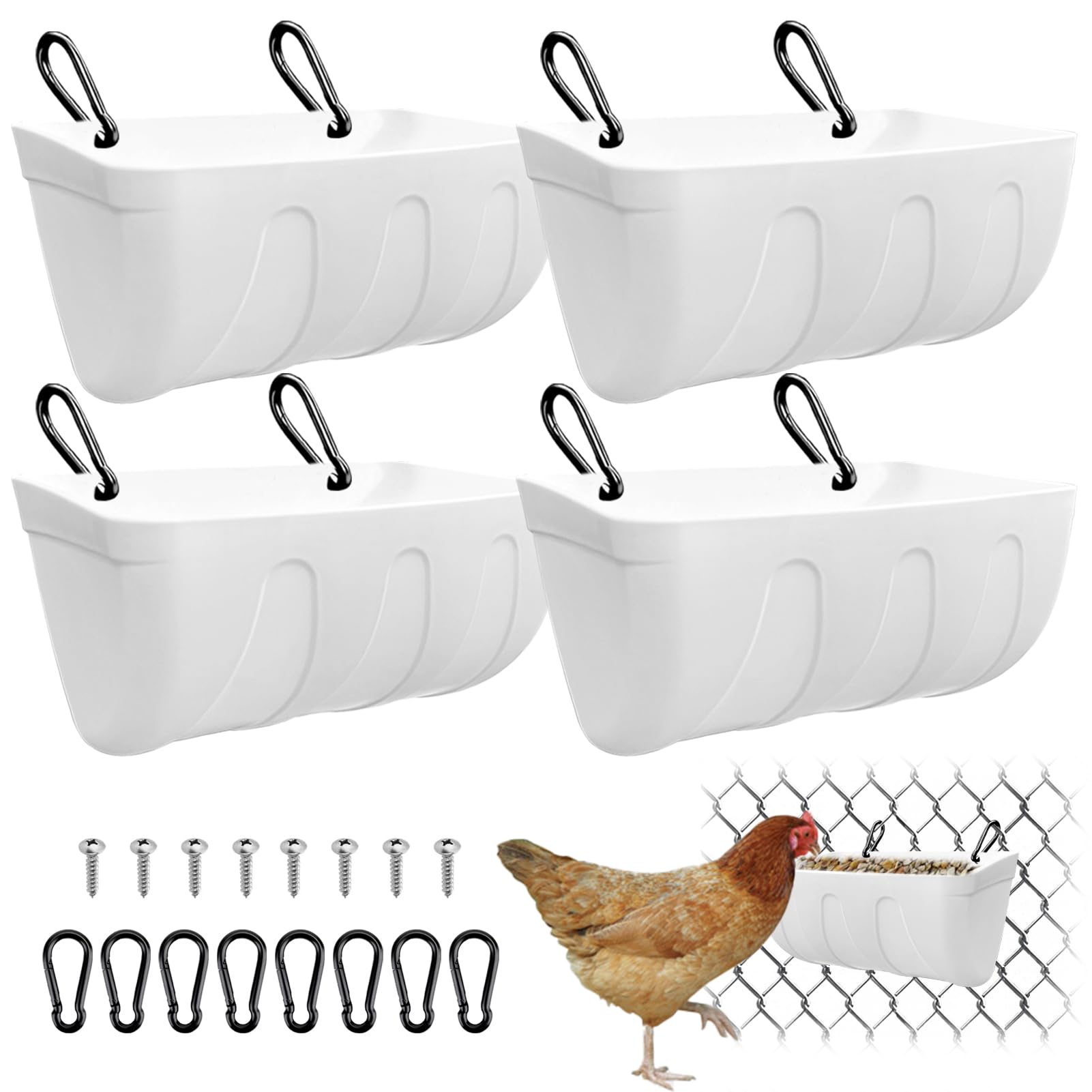 Mua Miveryea Hanging Chicken Feeder, Fence Feeder Trough with Clips for ...