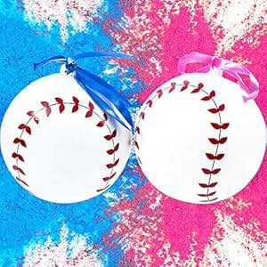 Amazon.com: Gender Reveal Baseball Set | 2 Exploding Balls With Pink ...