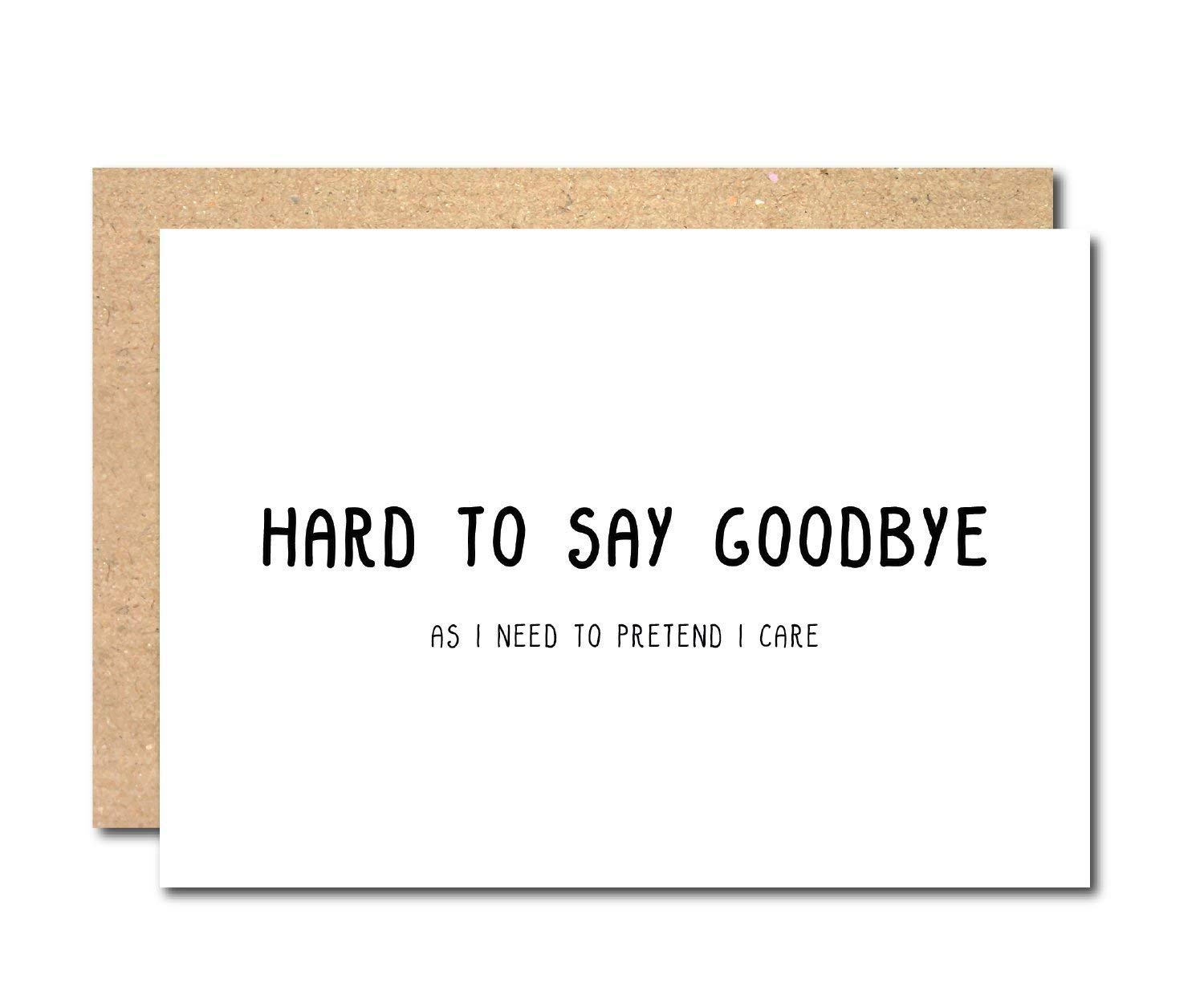 Funny Goodbye Greeting Card Leaving New Job Farewell Retirement Boss 