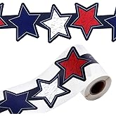 Amazon.com: Whaline 32.8ft Patriotic Bulletin Board Borders Red Blue ...