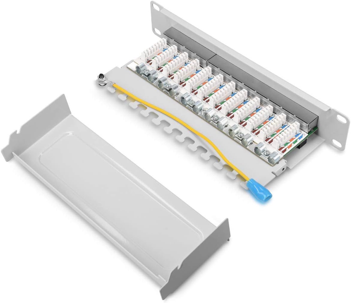 kwmobile 12 Port patch panel Cat6 distributor – distribution panel ...