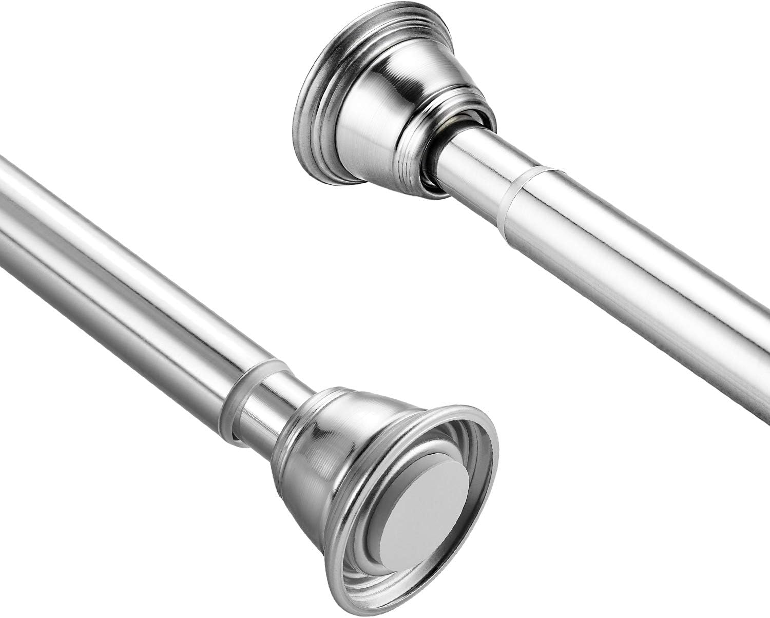 Frenessa Adjustable Shower Curtain Rod Spring Tension Stainless Steel ...