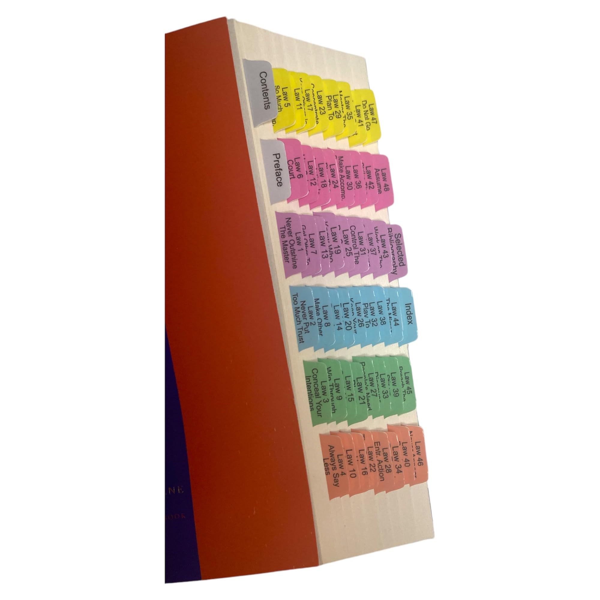Mua Laminated Book Tabs for The 48 Laws of Power – Durable, Color-Coded ...