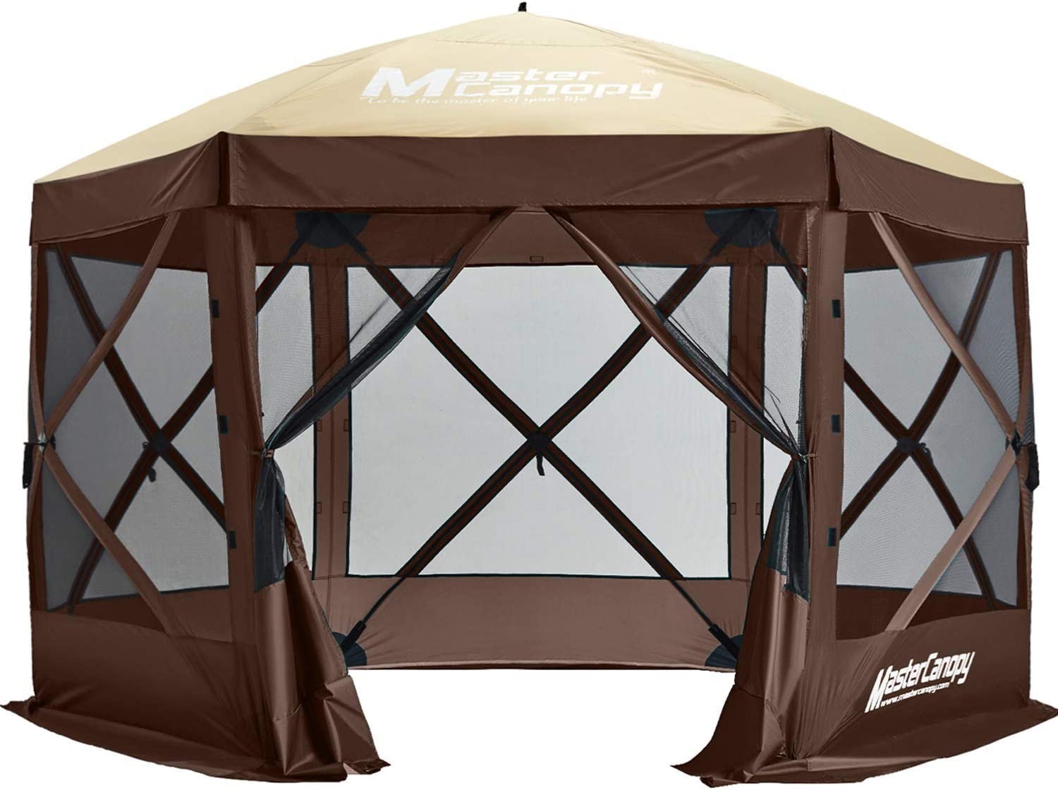 MASTERCANOPY 10x10 Portable Screen House Room Pop up Gazebo Outdoor ...