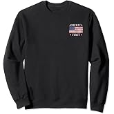 Amazon.com: AMERICA FIRST USA AMERICAN FLAG PATRIOT STARS AND STRIPES T ...
