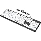 Full Size Large Print 2.4g Wireless Keyboard and Mouse with Oversized ...