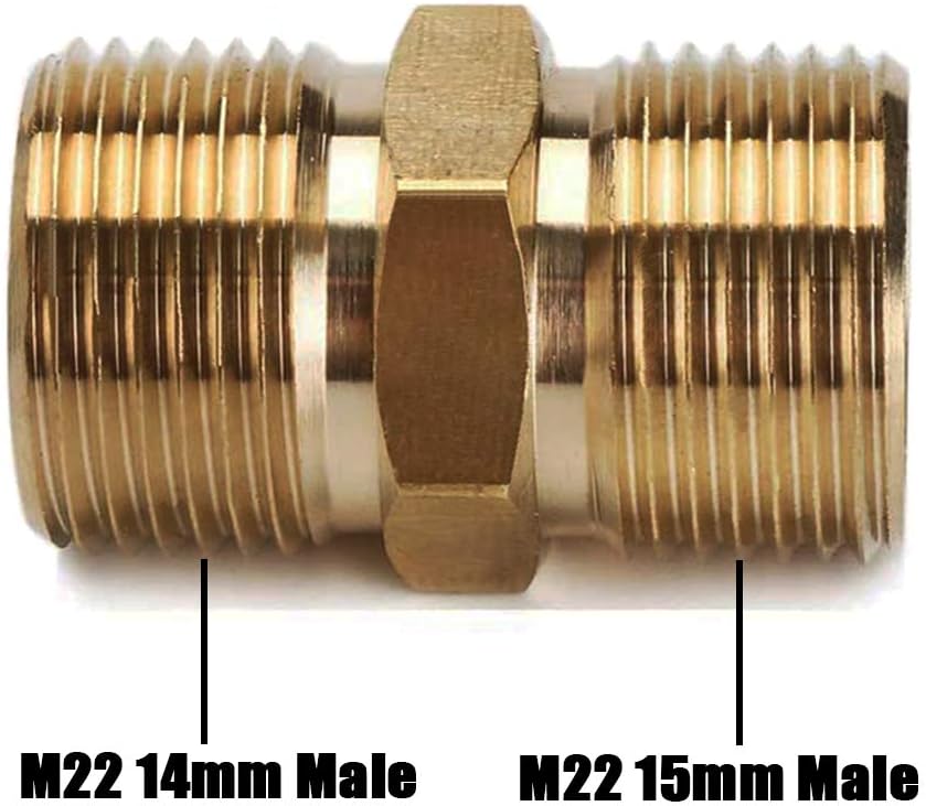 Stone Banks Metric M22 15mm Male to M22 14mm Male External Thread ...