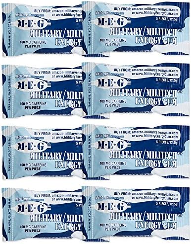 MEG - Military Energy Gum | 100mg of Caffeine Per Piece + Increase ...