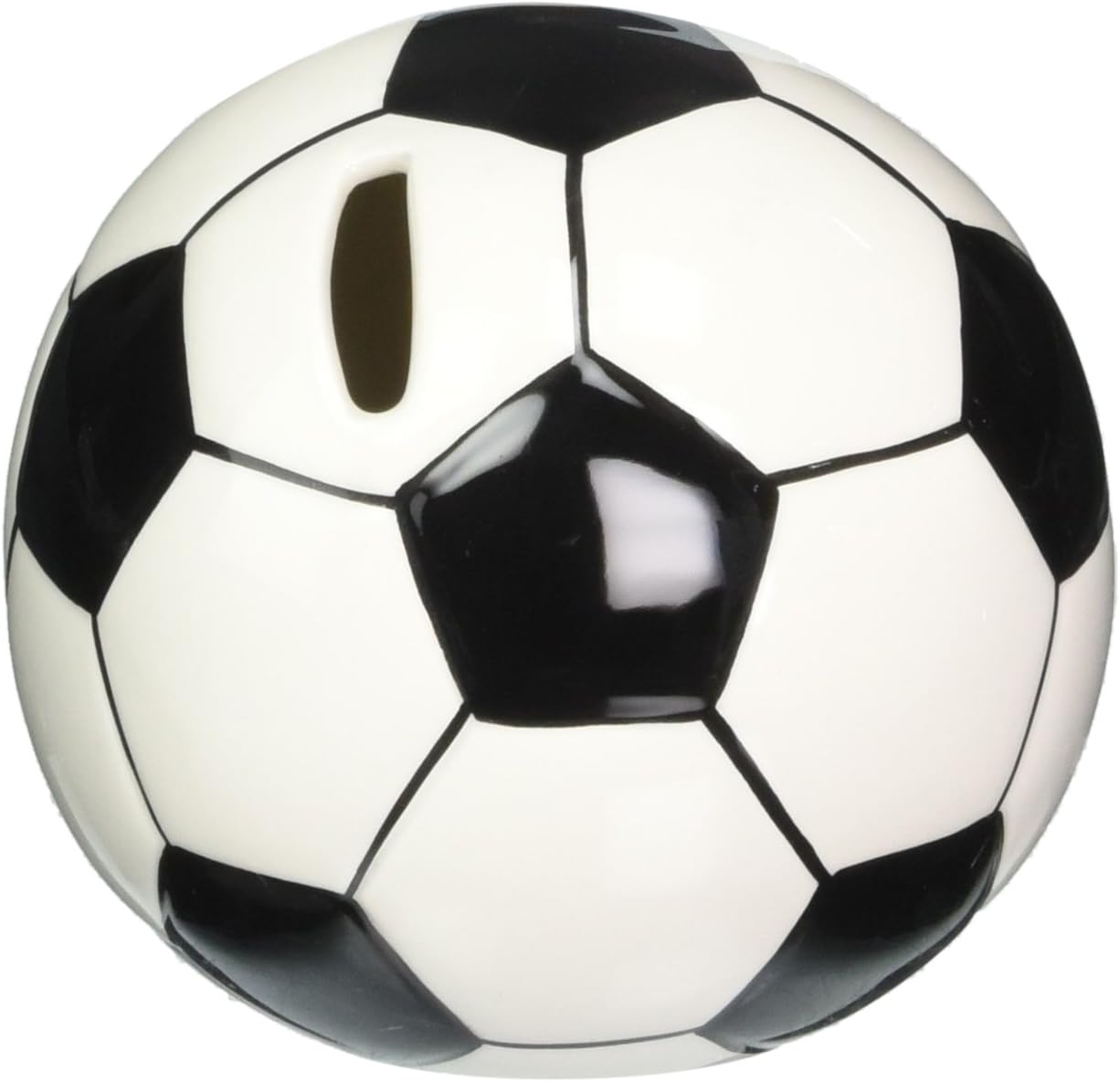 CG 10509 Black and White Soccer Ball Shaped Design Piggy Bank ...