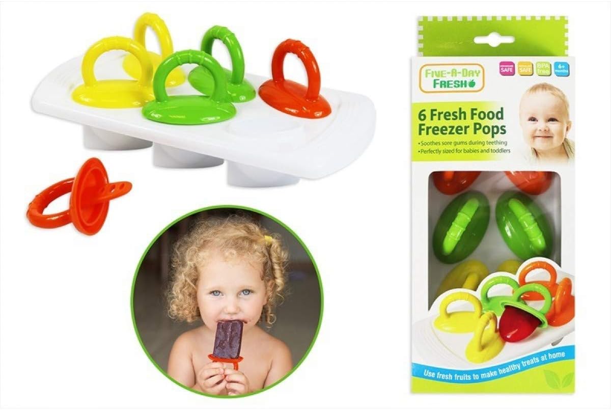 6 x Fresh Food Freezer Baby Pops Weaning Feeding Ice Pots Tray BPA Free ...