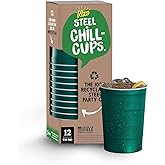 Amazon.com: Steel Chill Cups 16 oz. Party Cups, Perfect for Cold Drinks ...