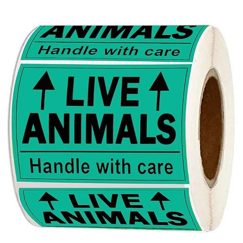 Remarkable Live Animals Please Handle with Care Stickers,2 X 3 Inch ...