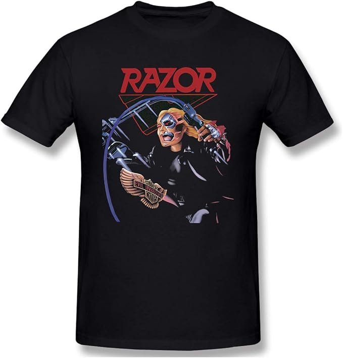 Razor Evil Invaders Rapid Metal Heavy Metal Rock Band Design T-Shirt ...