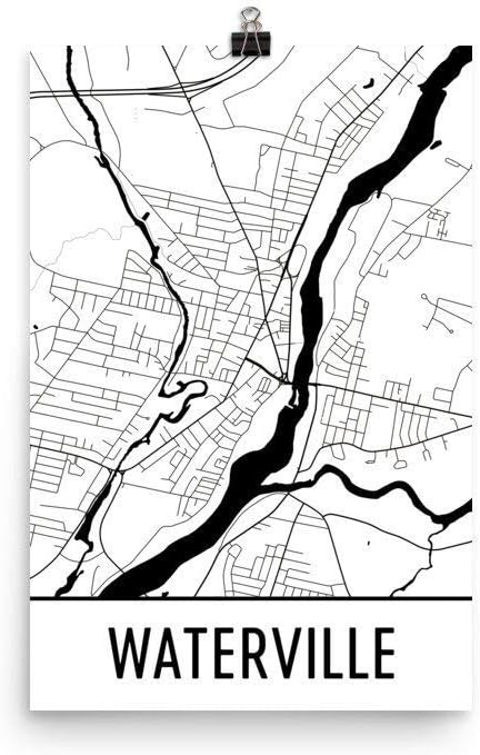 Amazon.com: Waterville Print, Waterville Art, Waterville Map ...