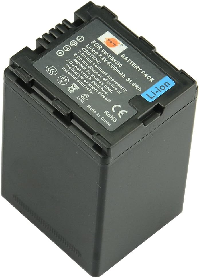 DSTE® VW-VBN390 Replacement Li-ion Battery for Panasonic HDC-SD800GK HC ...