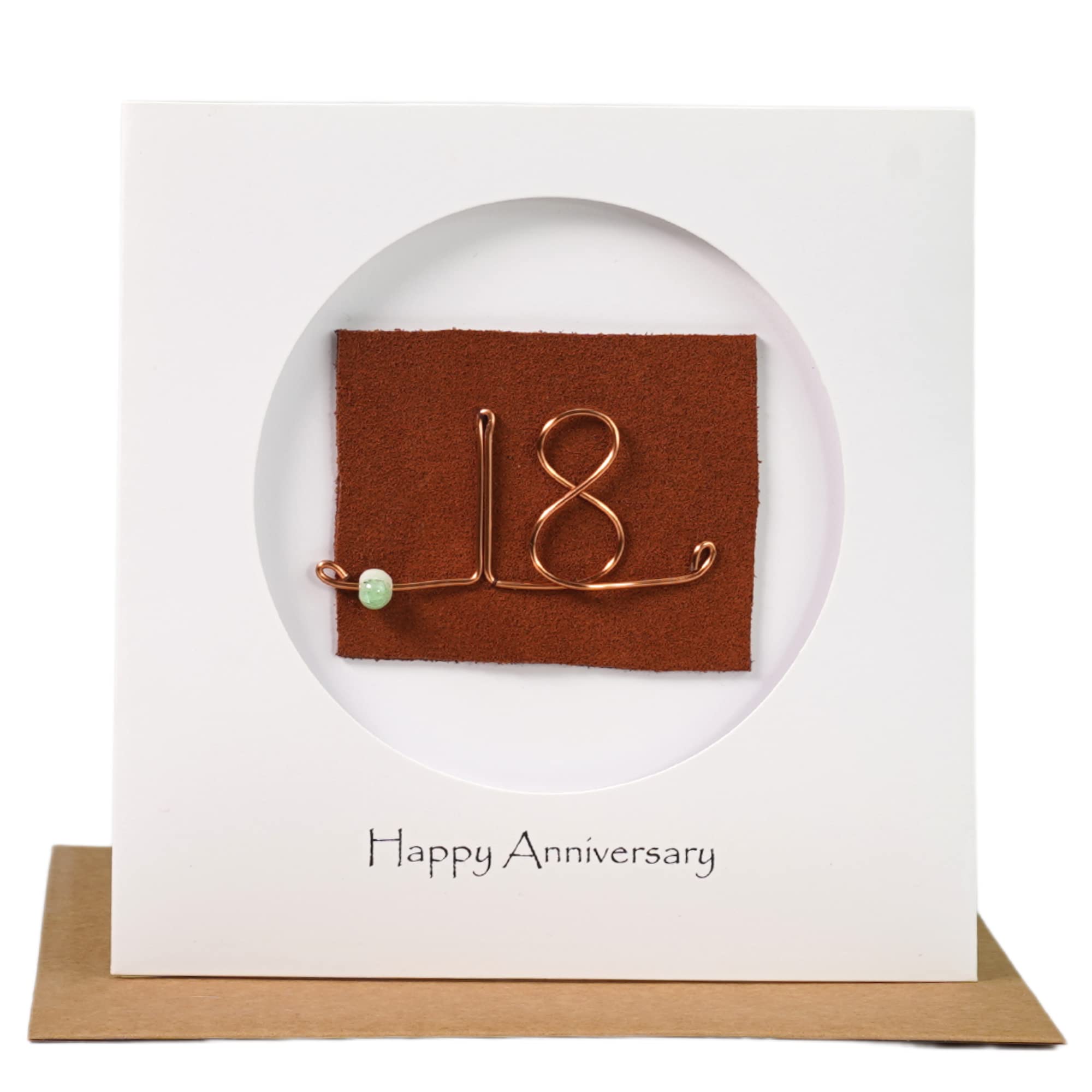 Mua 18th Wedding Anniversary Card For Her Him, Handmade Porcelain ...