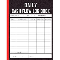 Amazon.com: Daily Cash Flow Log Book: Petty Cash Log Book for Tracking ...
