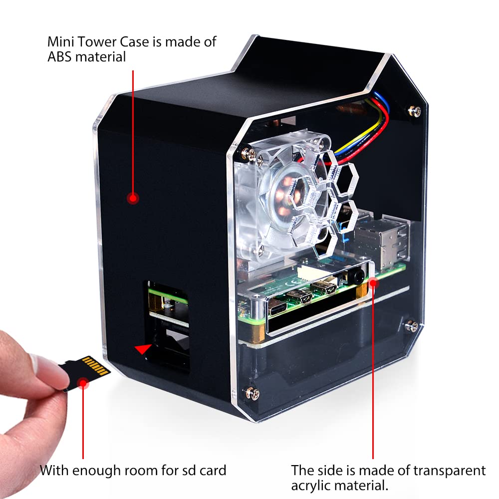 Mua GeeekPi Mini Tower NAS Kit for Raspberry Pi, Pi ICE Tower Cooler ...