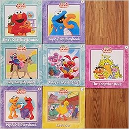 Elmo's Learning Adventure Set (7 books): "Let's Go", "My A & B ...