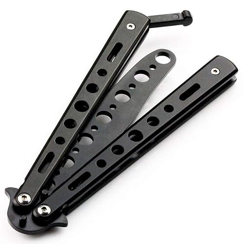AIFUSI Butterfly Knife Trainer Practice Steel Metal Folding Knife ...