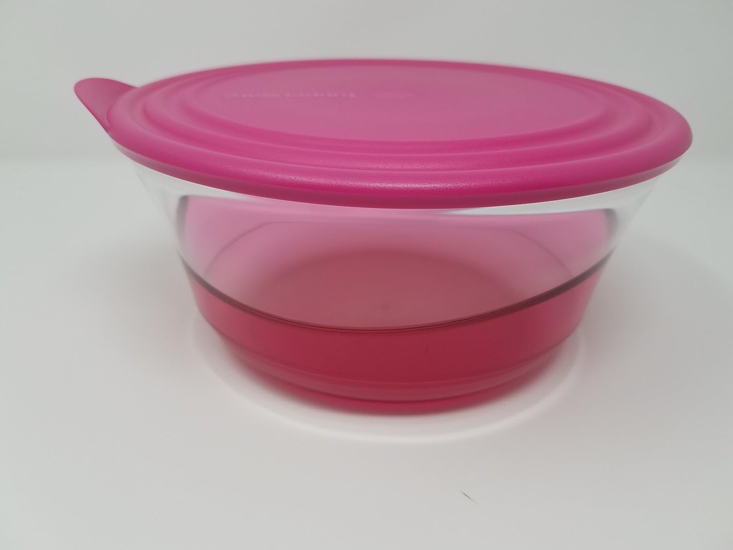 Amazon.com | Tupperware Sheerly Elegant Serving Bowl Pink 9.5 cups with ...