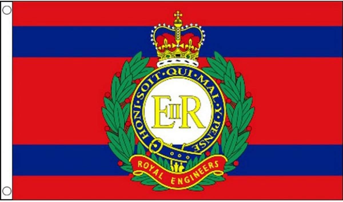 5ft x 3ft ROYAL ENGINEERS CORPS FLAG BANNER DECORATION by Emblems-Gifts ...