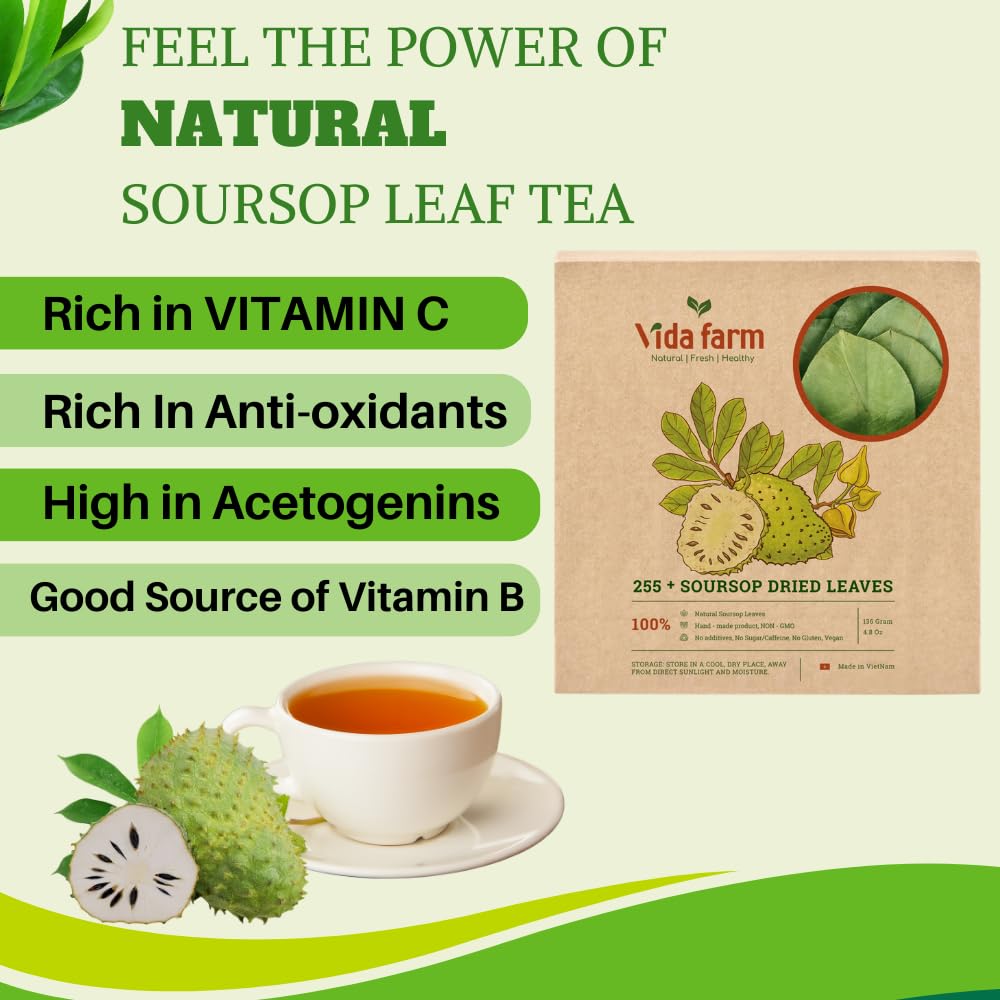 Mua VIDA FARM 255+ Soursop Leaves Tea - Graviola Guanabana Large Dried ...